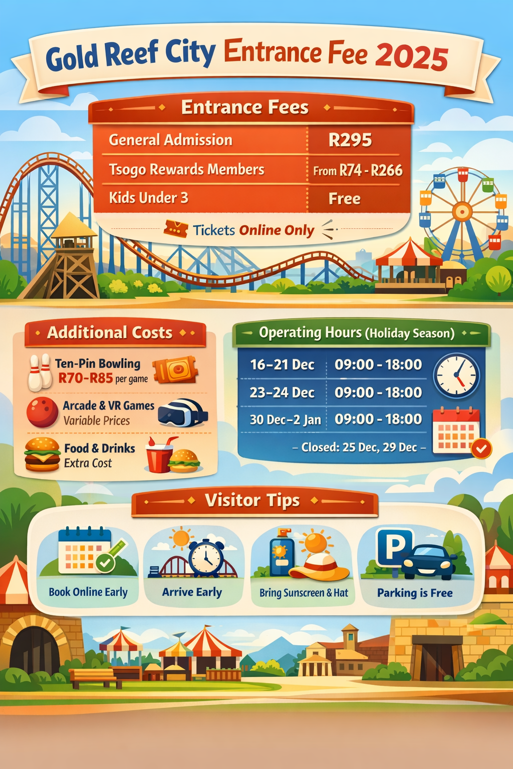 Gold Reef City Entrance Fee - Entrance Fee